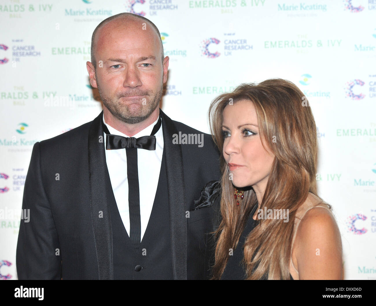 Alan Shearer and guest Ronan Keating's seventh Emeralds & Ivy Ball in ...
