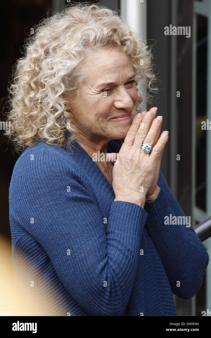 Singer-songwriter Carole King is honored with a Hollywood Star on the ...