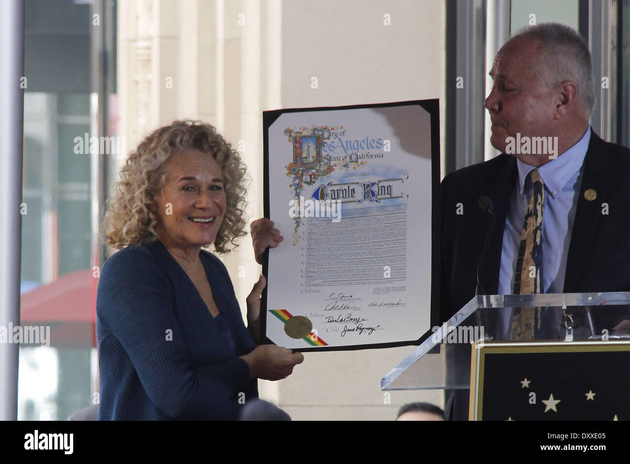 Singer-songwriter Carole King is honored with a Hollywood Star on the ...