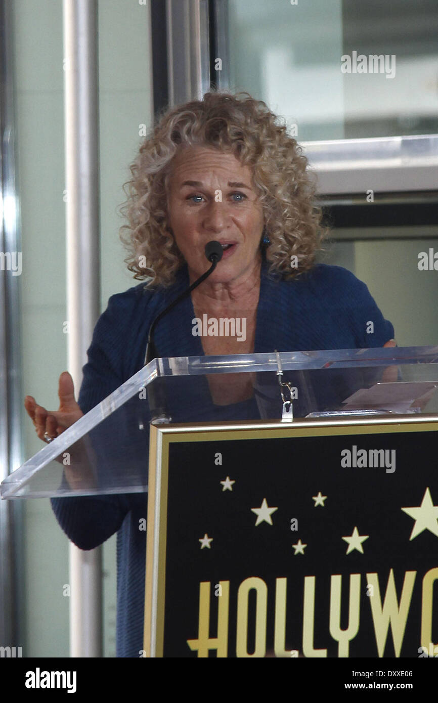 Singer-songwriter Carole King is honored with a Hollywood Star on the ...