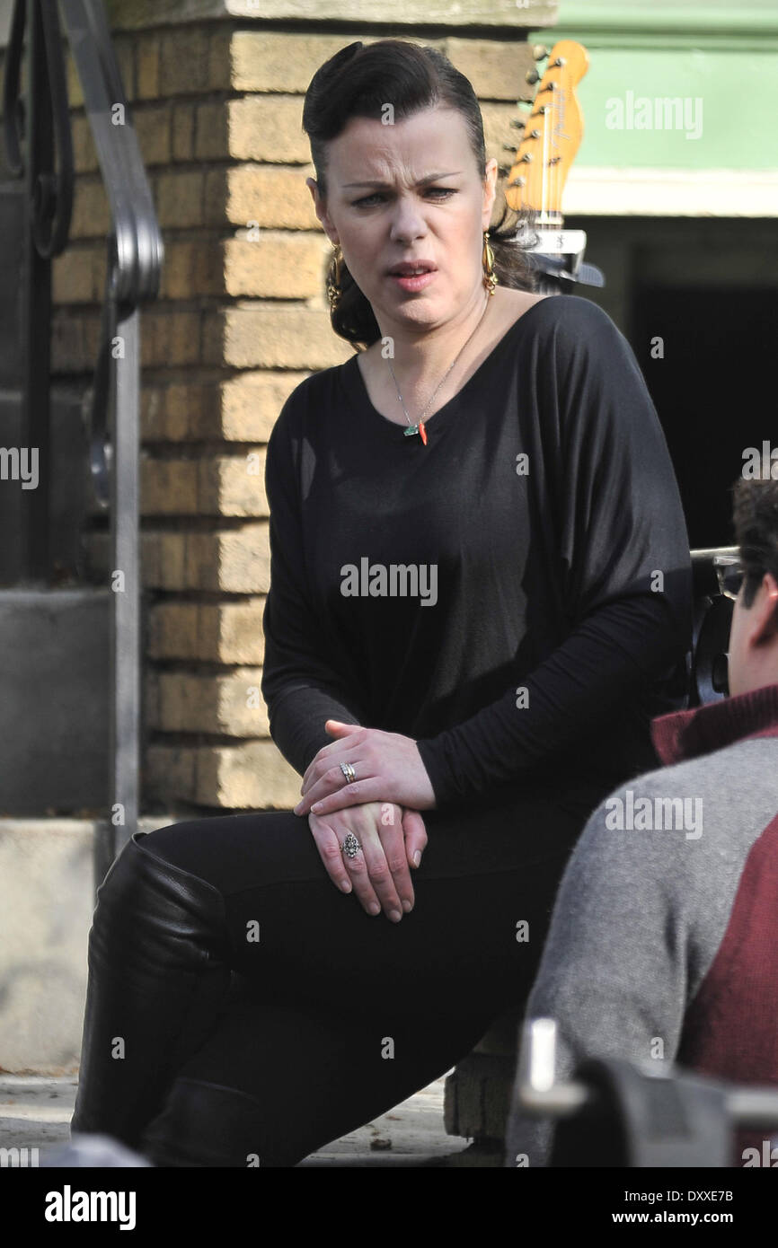 Debi Mazar Actors seen on the film set of 'The Delivery Man' Where: New ...
