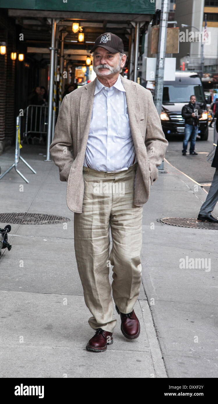 Actor Bill Murray arrives at the Ed Sullivan Theatre for the 'Late Show ...