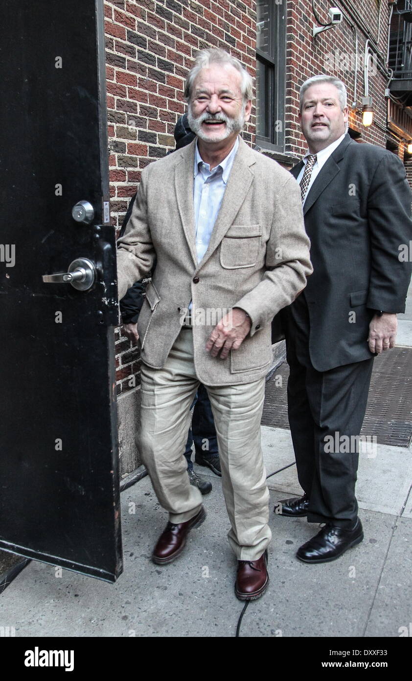 Actor Bill Murray arrives at the Ed Sullivan Theatre for the 'Late Show ...