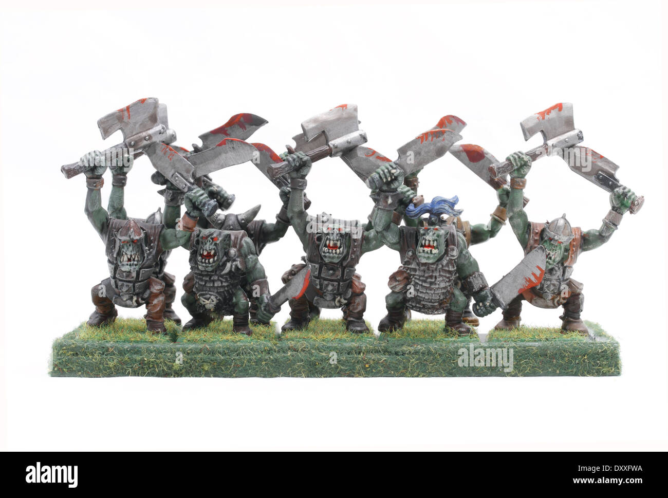 Orc Boyz with two hand weapons. painted by photographer Stock Photo - Alamy