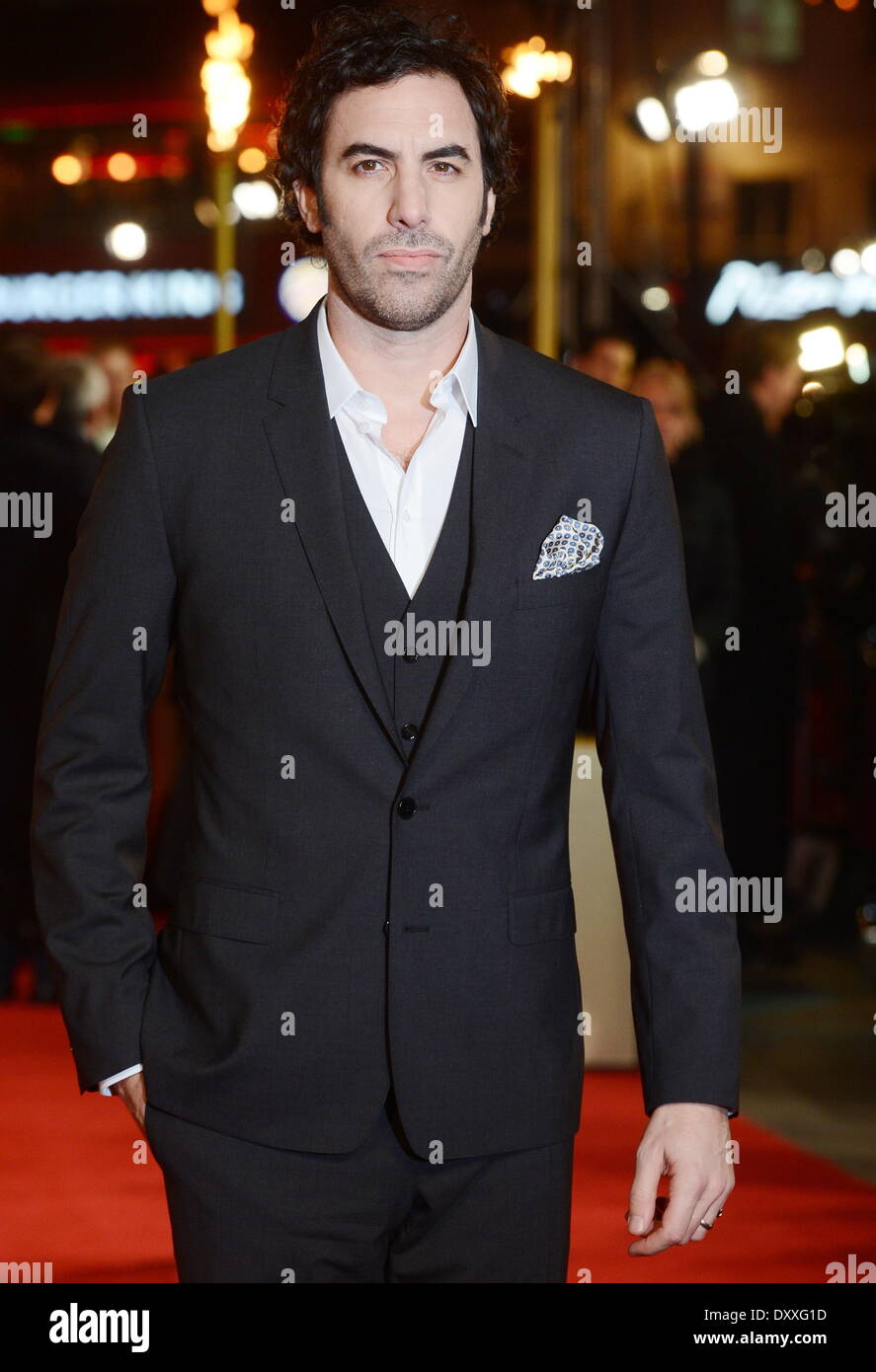 Sacha Baron Cohen at the premiere of "Les Miserable" at Odeon Leicester ...