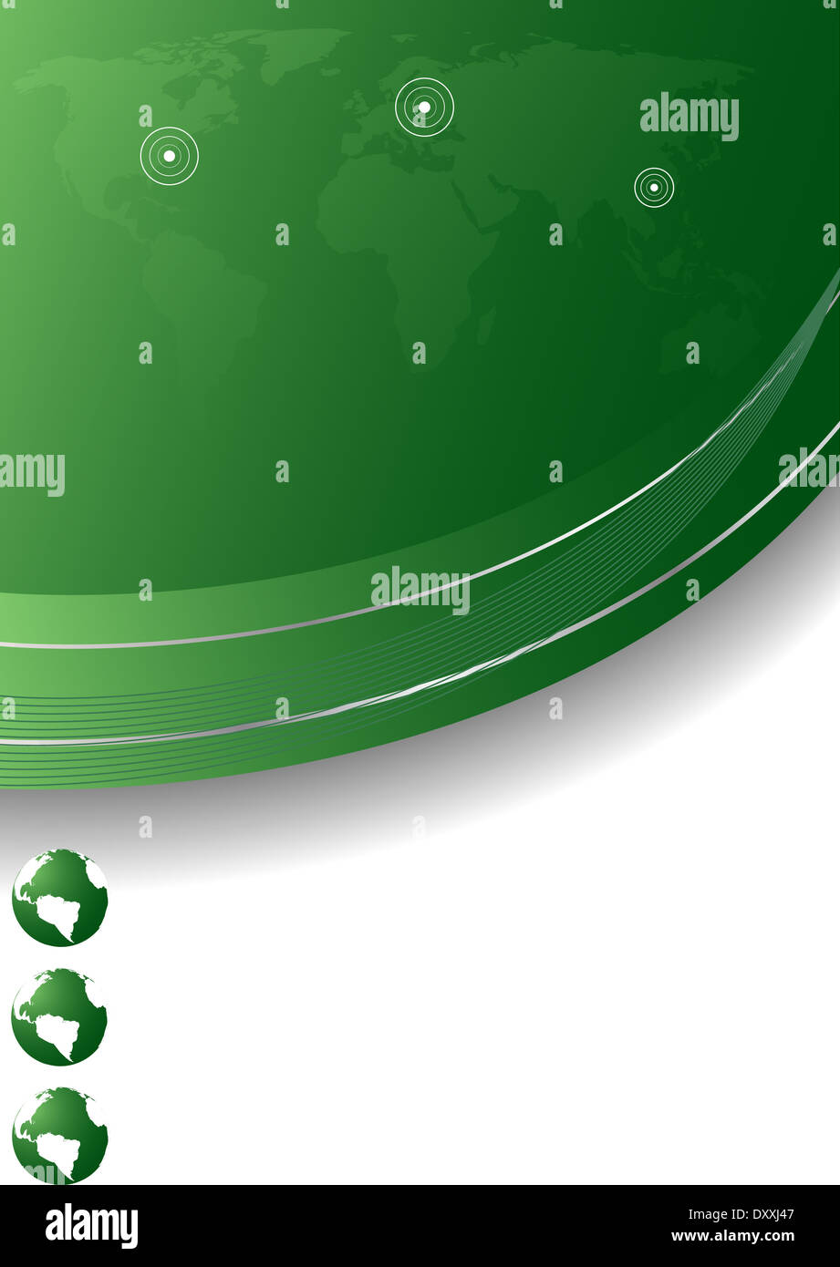 Vector abstract template in green color; clip-art Stock Photo - Alamy