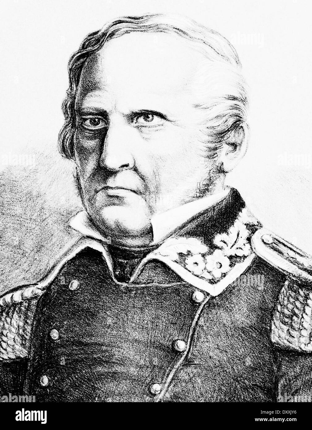 Vintage portrait of Winfield Scott Stock Photo - Alamy