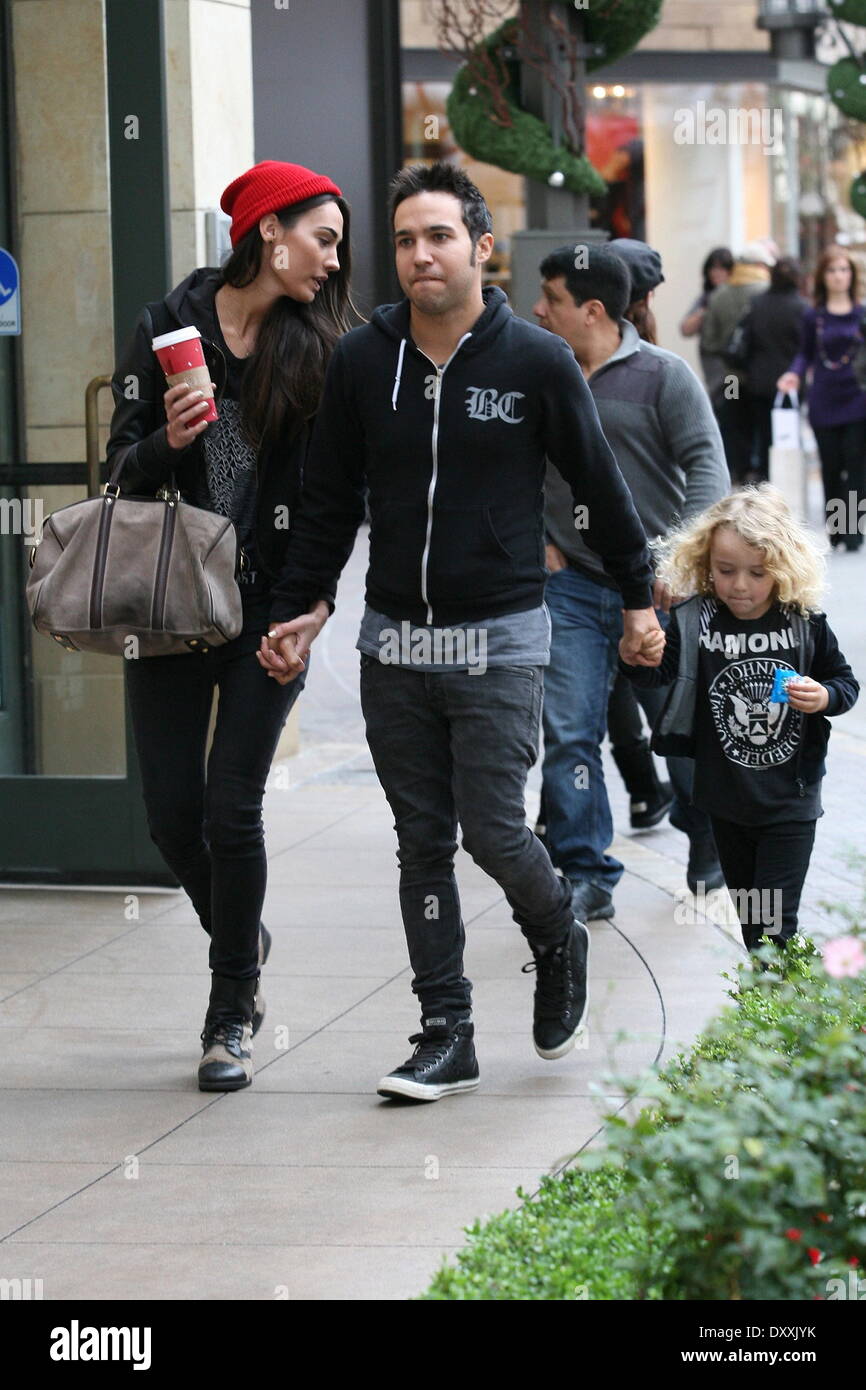 Pete Wenz takes his son Bronx Mowgli Wentz and girlfriend Meagan Camper ...