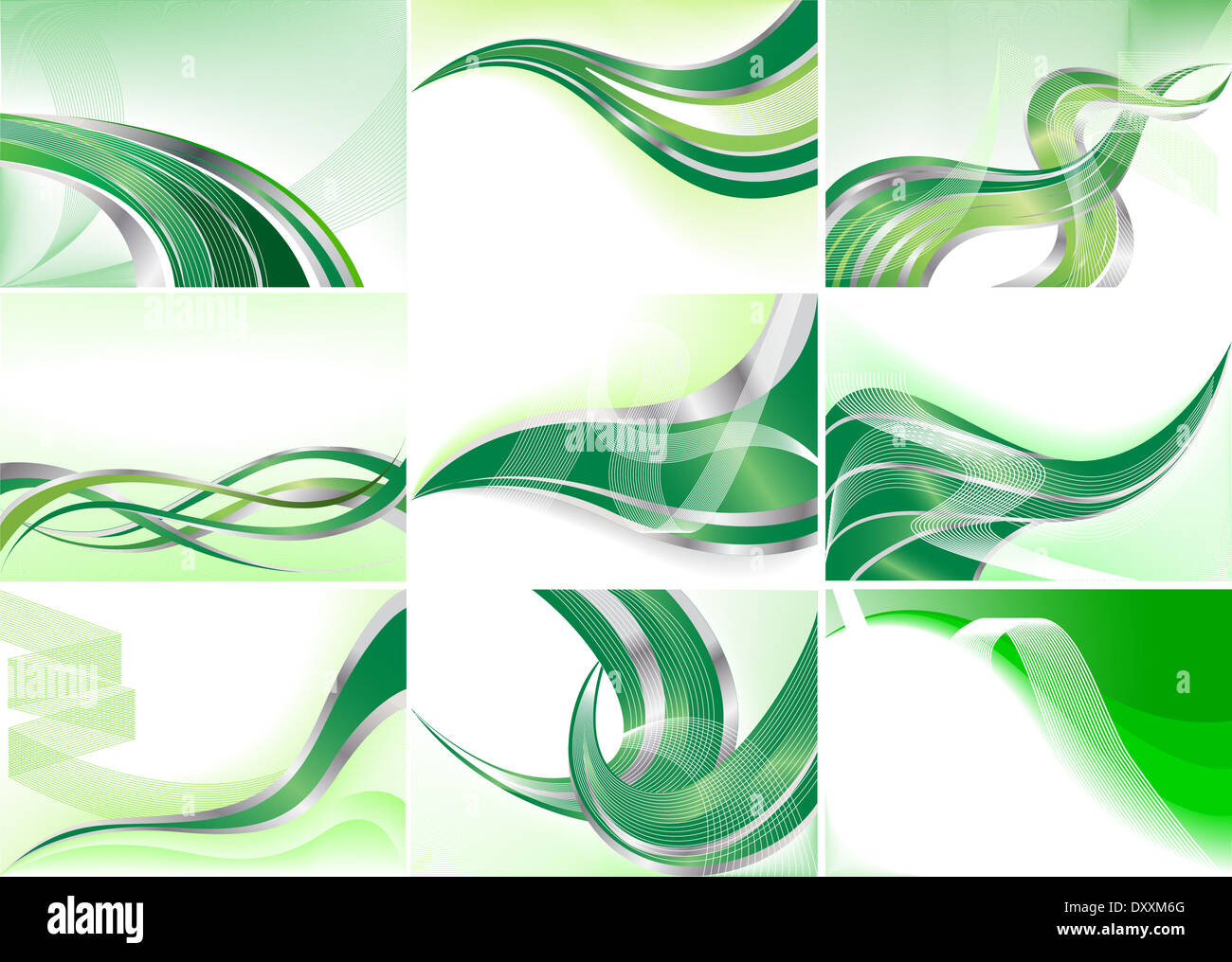 Vector collection green background; clip-art Stock Photo - Alamy