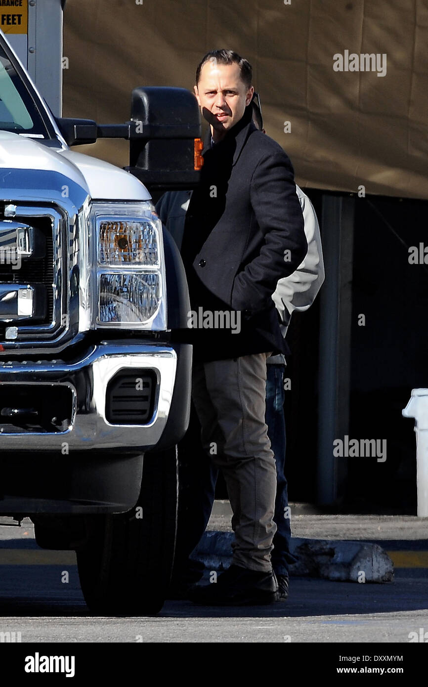 Gangster Squad star Giovanni Ribisi spotted at a studio rental truck ...