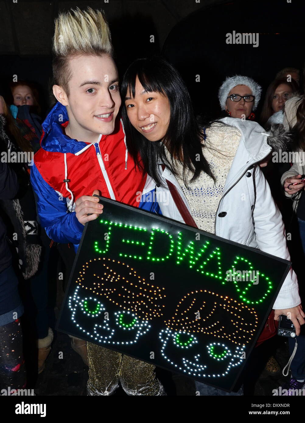 Edward Grimes of Jedward with fan Sherry Leung Jedward got very excited ...