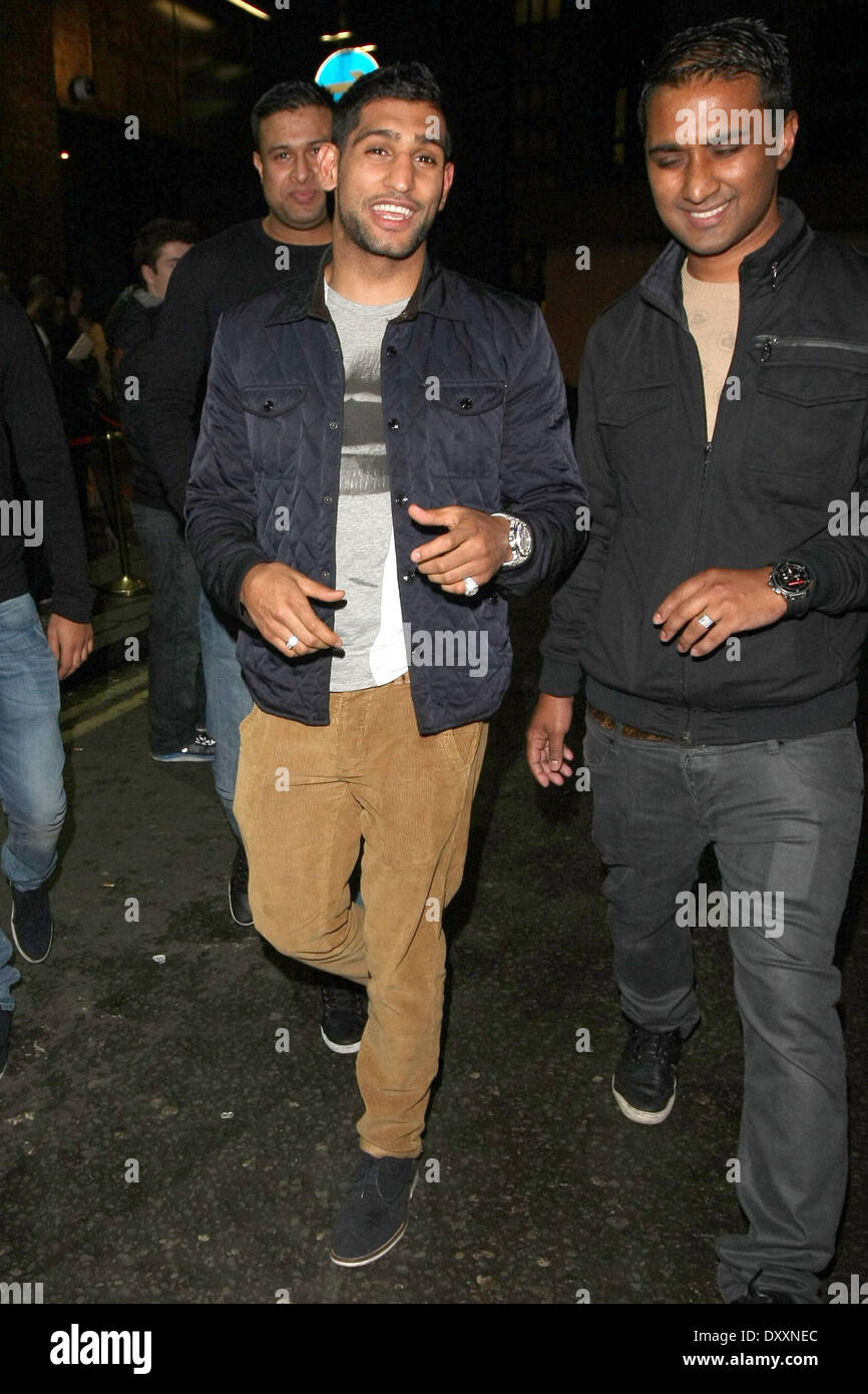 Amir Khan Celebrities leaving the Rose Club London England- 21.12.12 ...