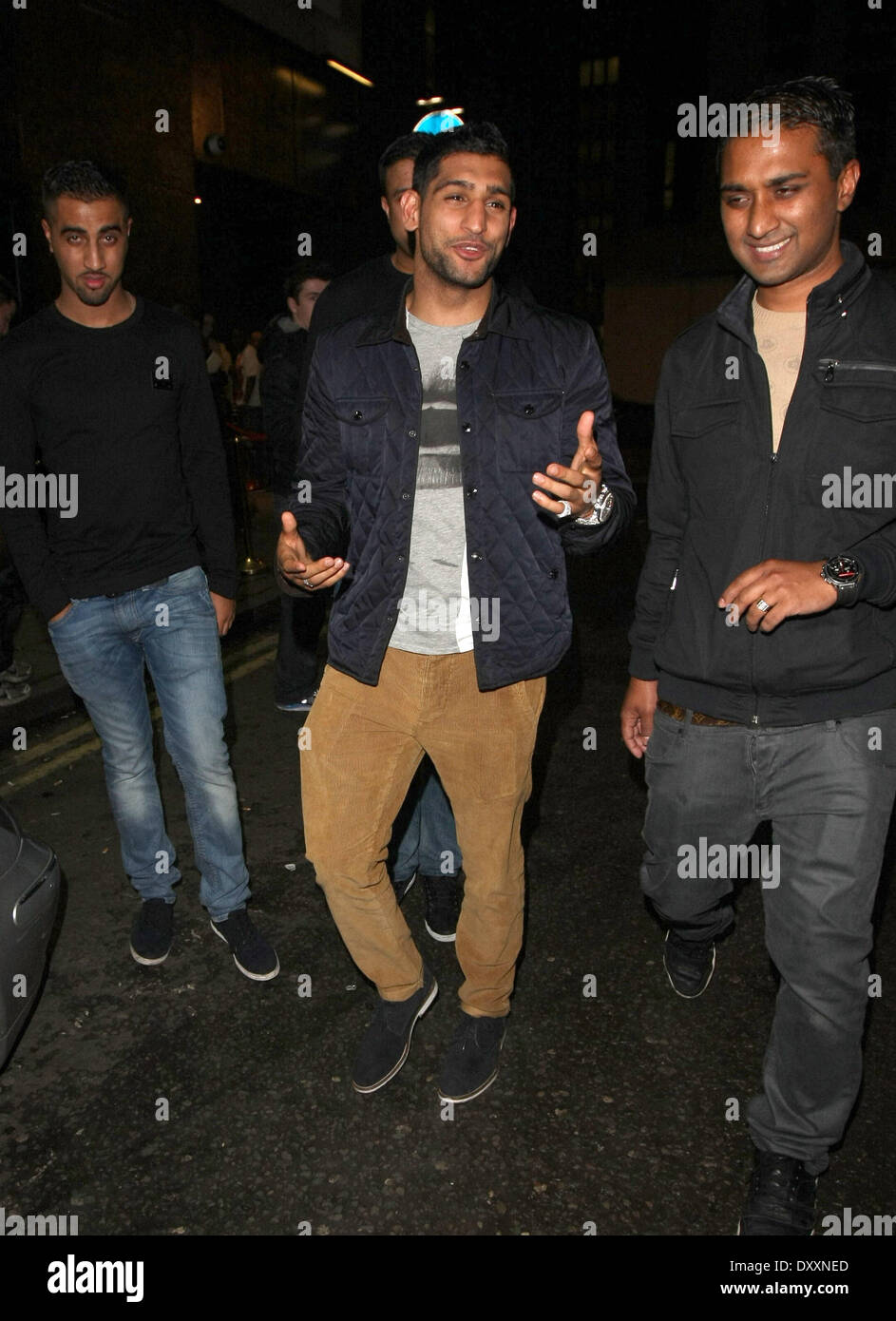 Amir Khan Celebrities leaving the Rose Club London England- 21.12.12 ...