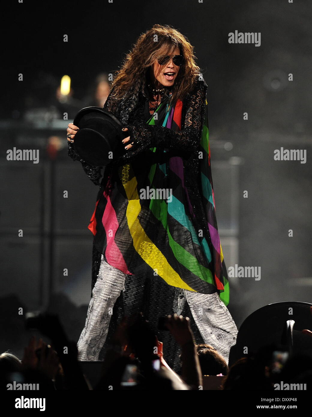 Steven Tyler of Aerosmith performing in concert Tampa Florida- 30.12.12 ...