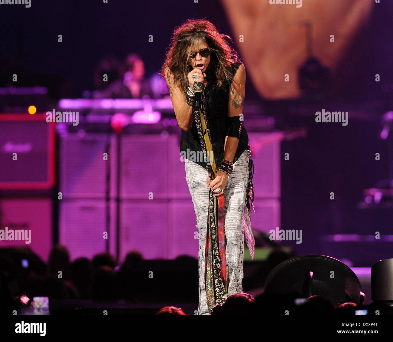 Steven Tyler of Aerosmith performing in concert Tampa Florida- 30.12.12 ...