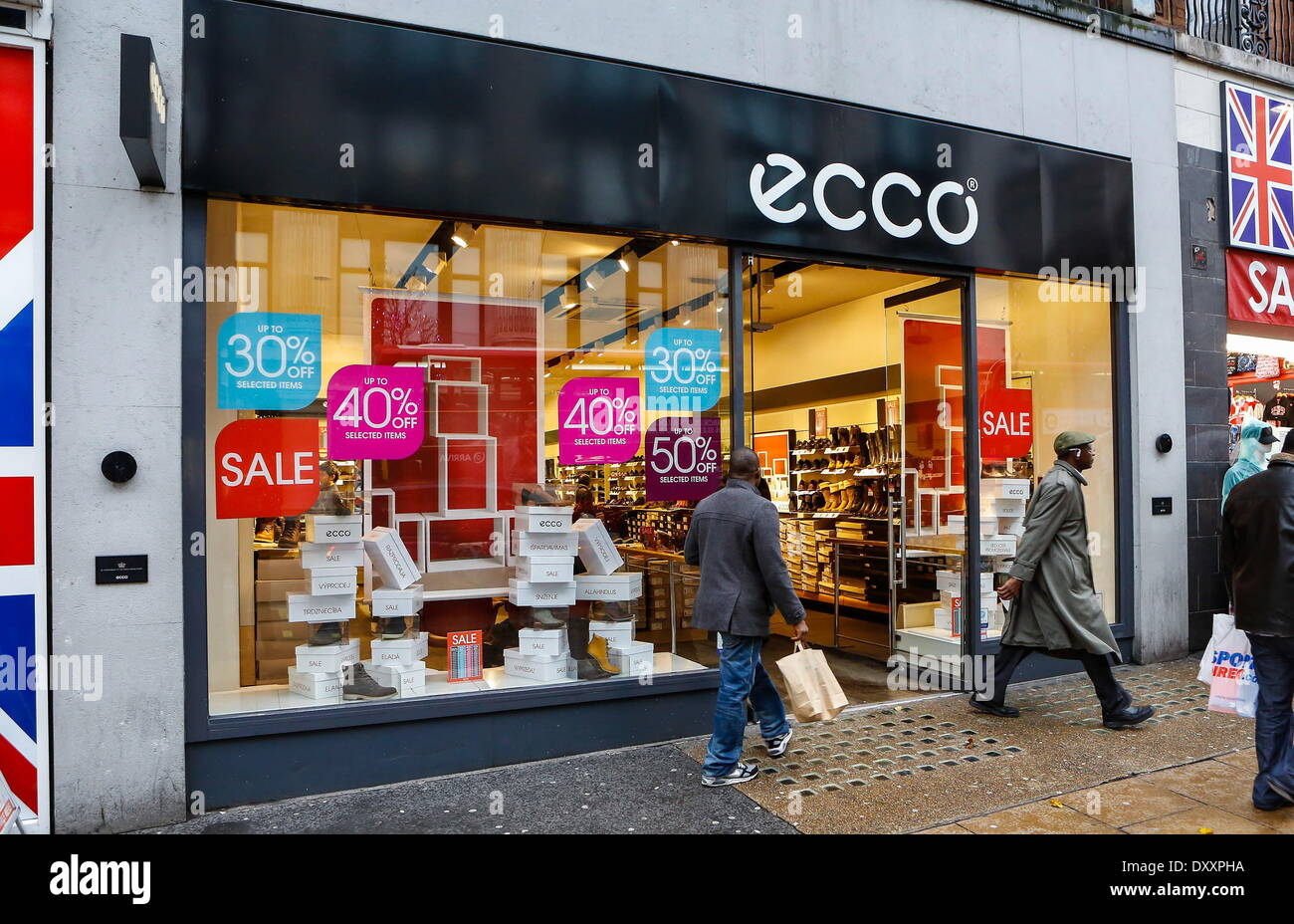 Shops begin to display sales on Oxford Street London England - 24.12.12 ...