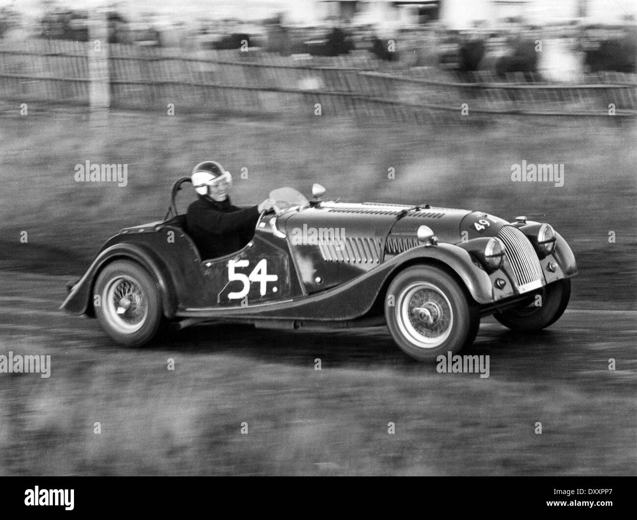 Morgan sports car racing at Loton Park Hill Climb 1967 Stock Photo - Alamy