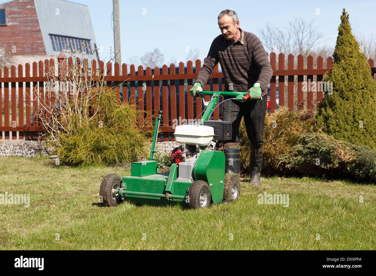 Lawn Aerator.A lawn aerator is a garden tool or machine designed to ...