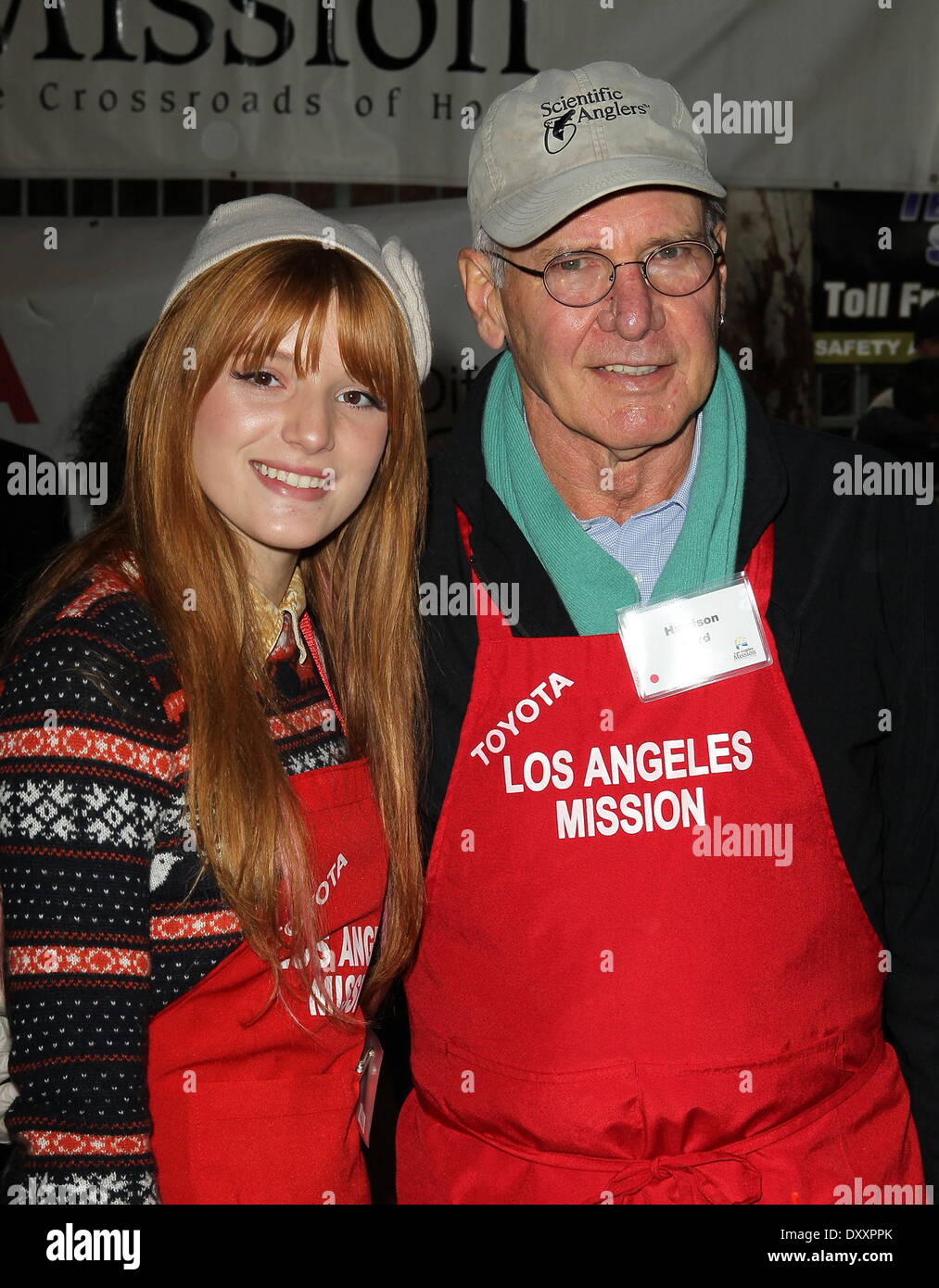 Bella Thorne Harrison Ford Los Angeles Mission Christmas Eve For The ...