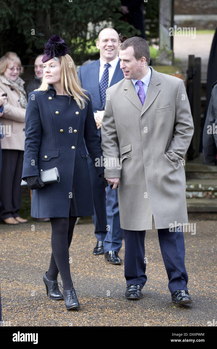 Peter Philips and wife Autumn Members of the British Royal Family led ...