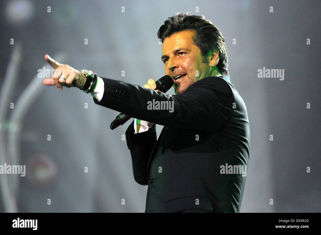 German pop singer Thomas Anders performing live in St.Petersburg,Russia ...