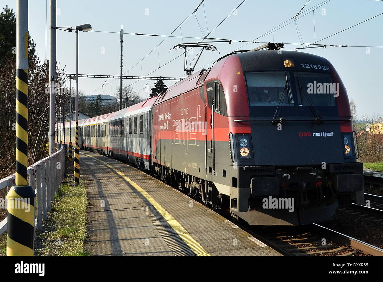 Czech Railway, CD, electrified, train, locomotive, Railjet Stock Photo ...