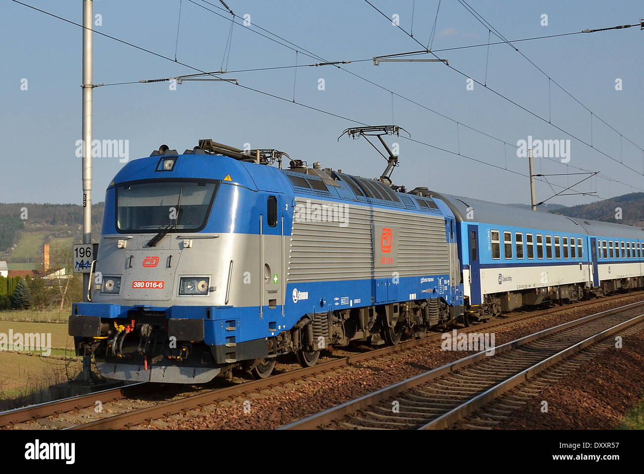 Czech Railway, CD, electrified, train, locomotive, Skoda 109 E Stock ...