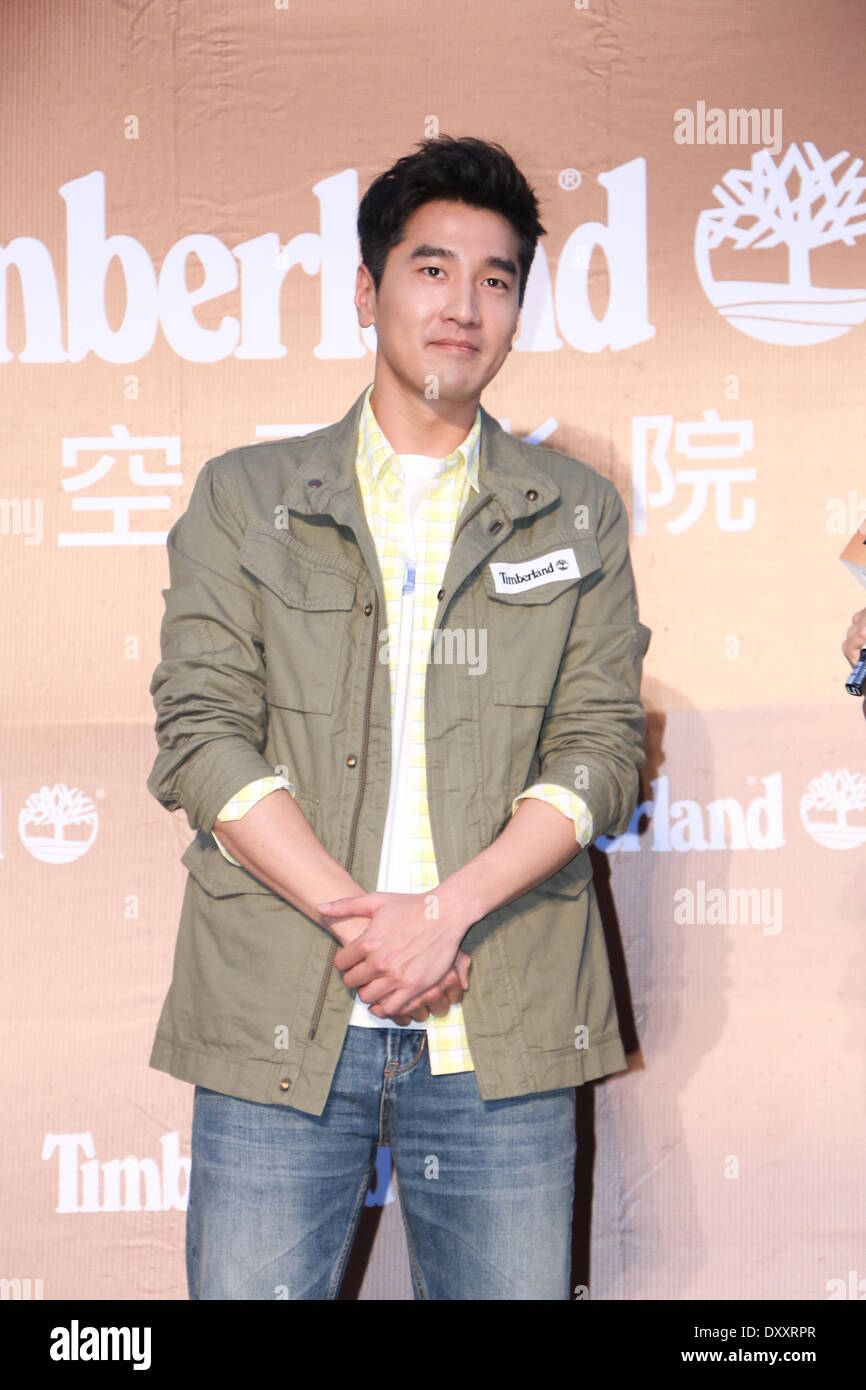 Taipei. 30th Mar, 2014. Actor Mark Zhao attends commercial activity in ...