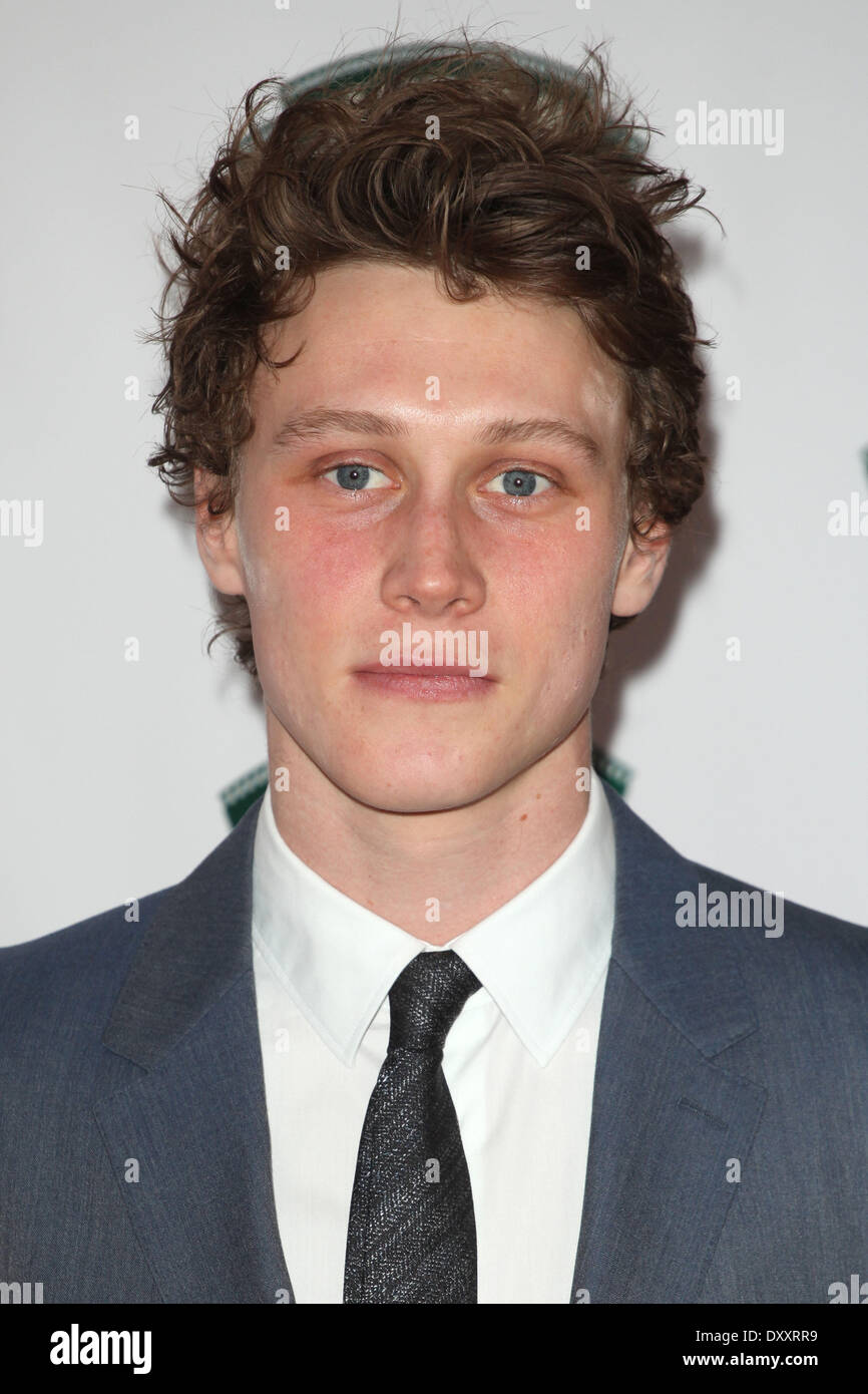 George MacKay arriving for The 2014 Empire Film Awards, Grosvenor House ...