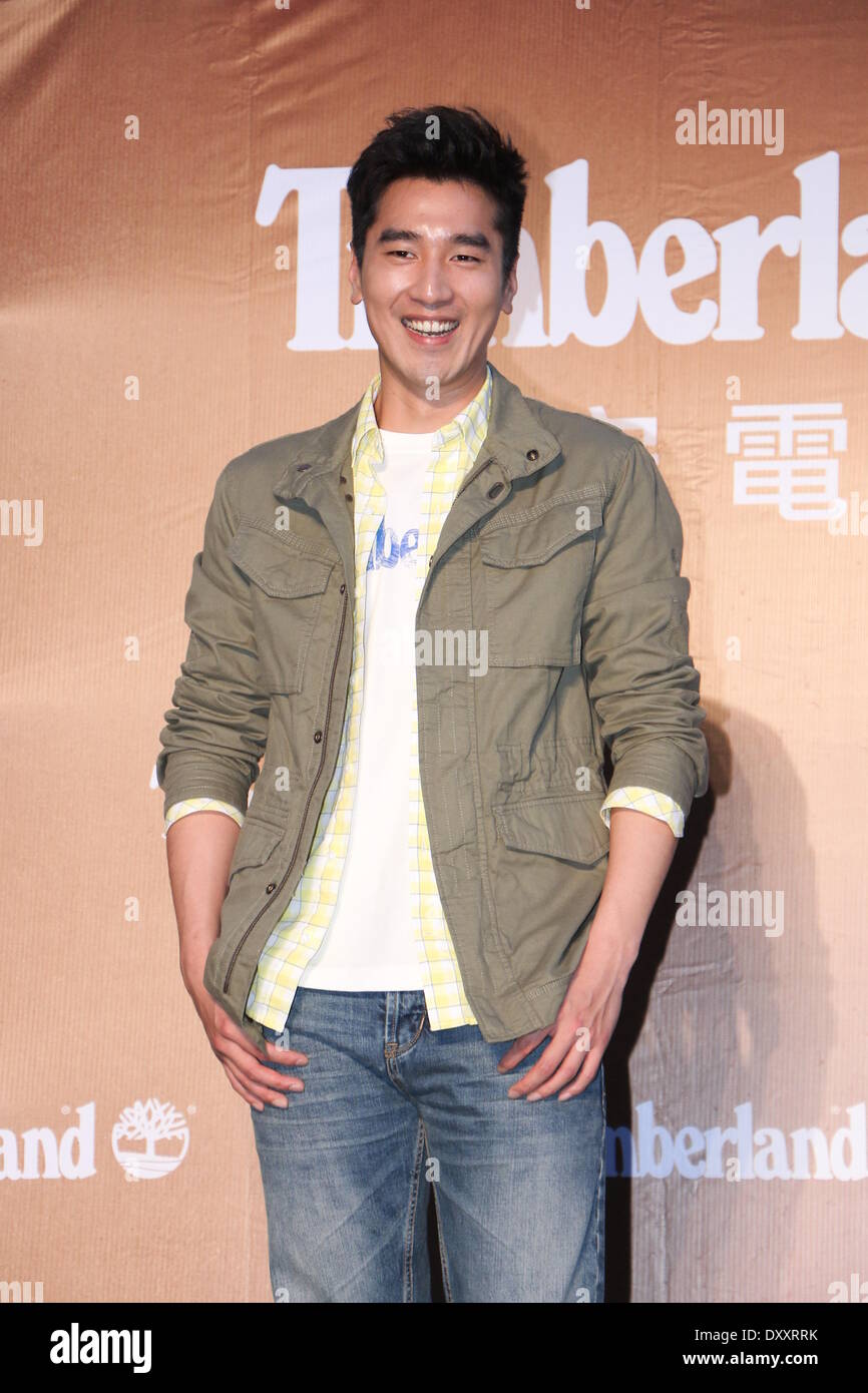 Taipei. 30th Mar, 2014. Actor Mark Zhao attends commercial activity in ...
