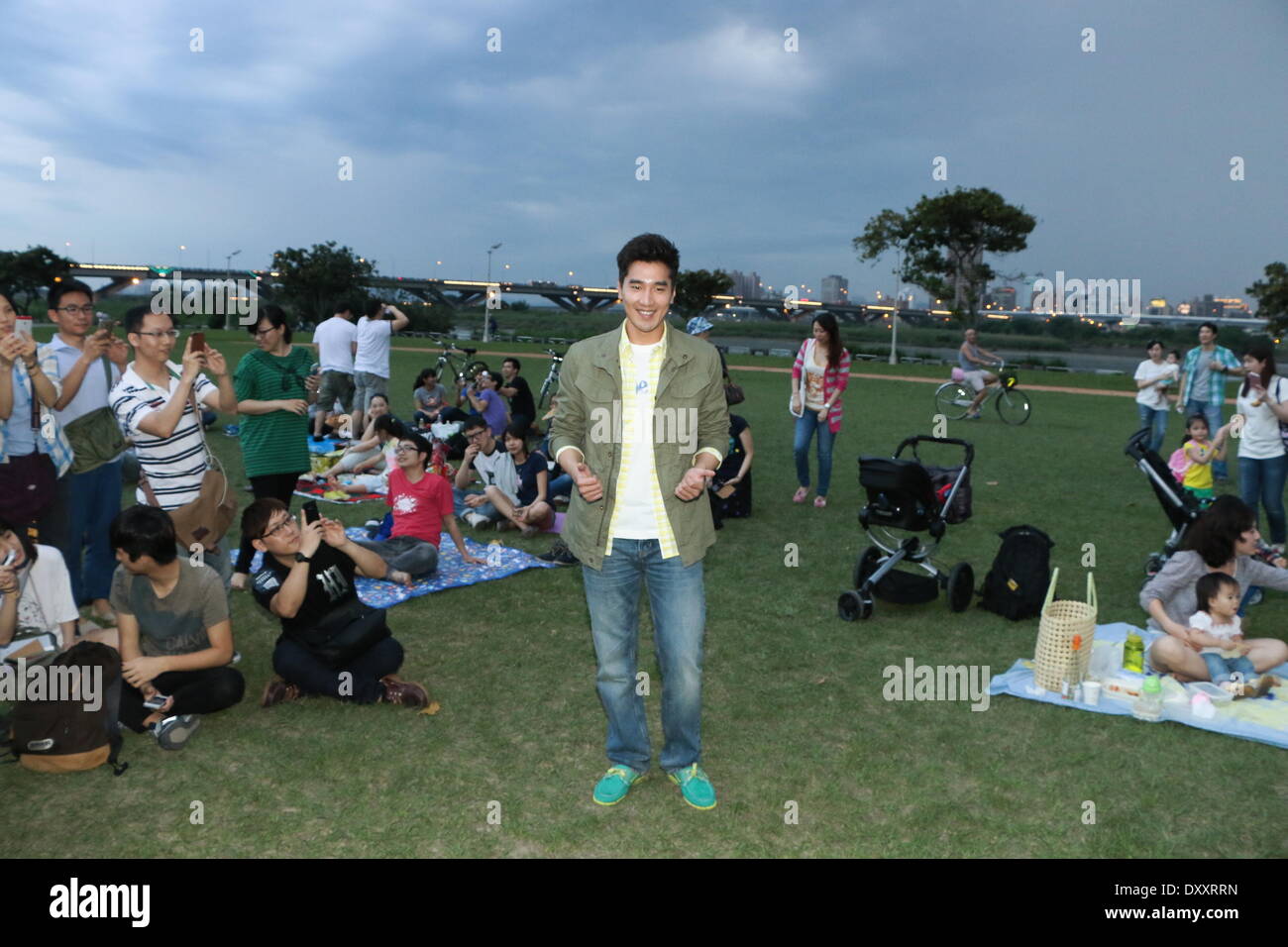 Taipei. 30th Mar, 2014. Actor Mark Zhao attends commercial activity in ...
