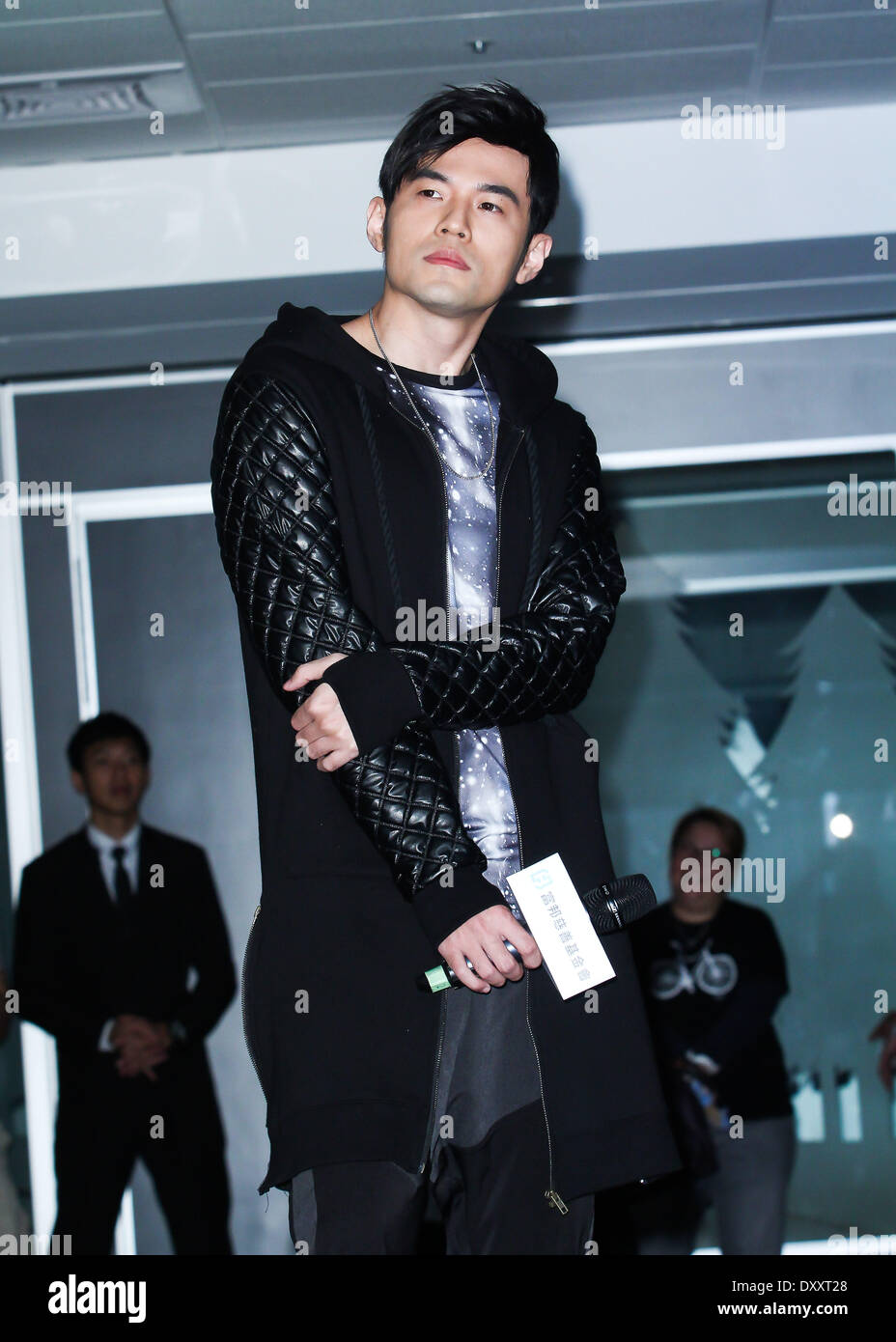 Taipei. 30th Mar, 2014. Singer Jay Chou attends public activity in ...