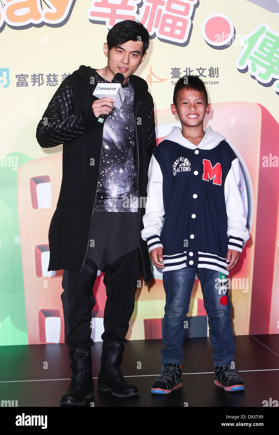 Taipei. 30th Mar, 2014. Singer Jay Chou attends public activity in ...