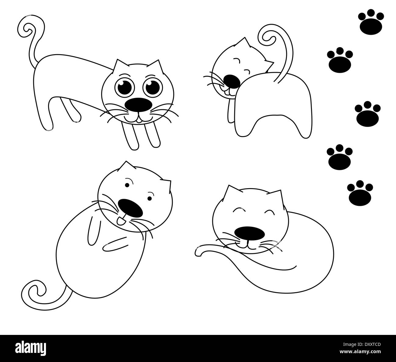 Vector of Cat Stock Photo - Alamy