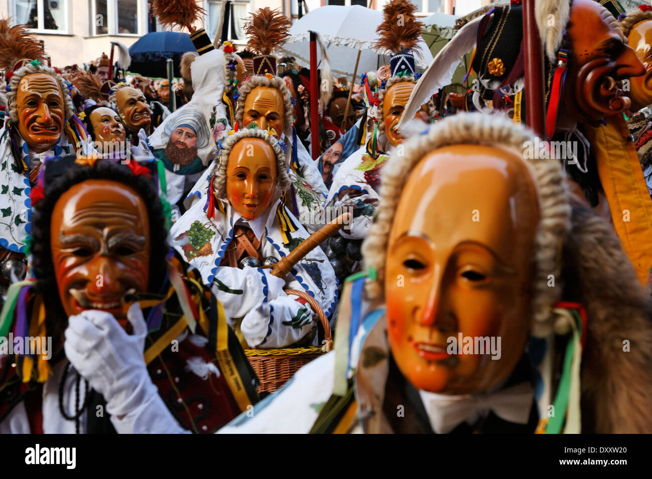 Germany, Baden-Wurttemberg, Rottweil, Swabian-Alemannic Fastnacht ...
