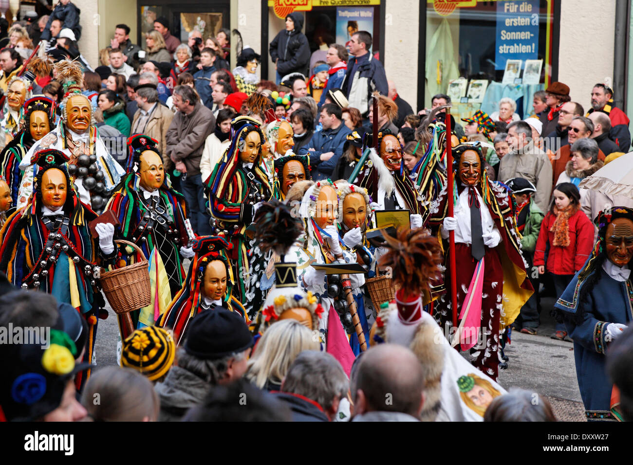 Germany, Baden-Wurttemberg, Rottweil, Swabian-Alemannic Fastnacht ...