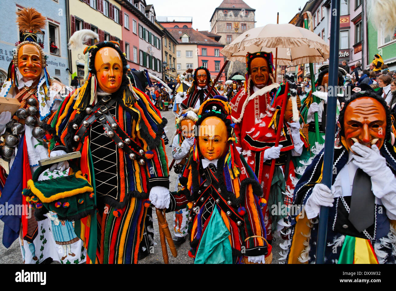 Germany, Baden-Wurttemberg, Rottweil, Swabian-Alemannic Fastnacht ...