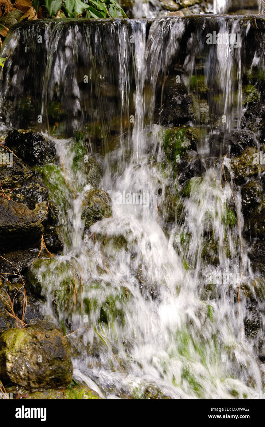 Small waterfall. Note the water is in motion blur Stock Photo - Alamy