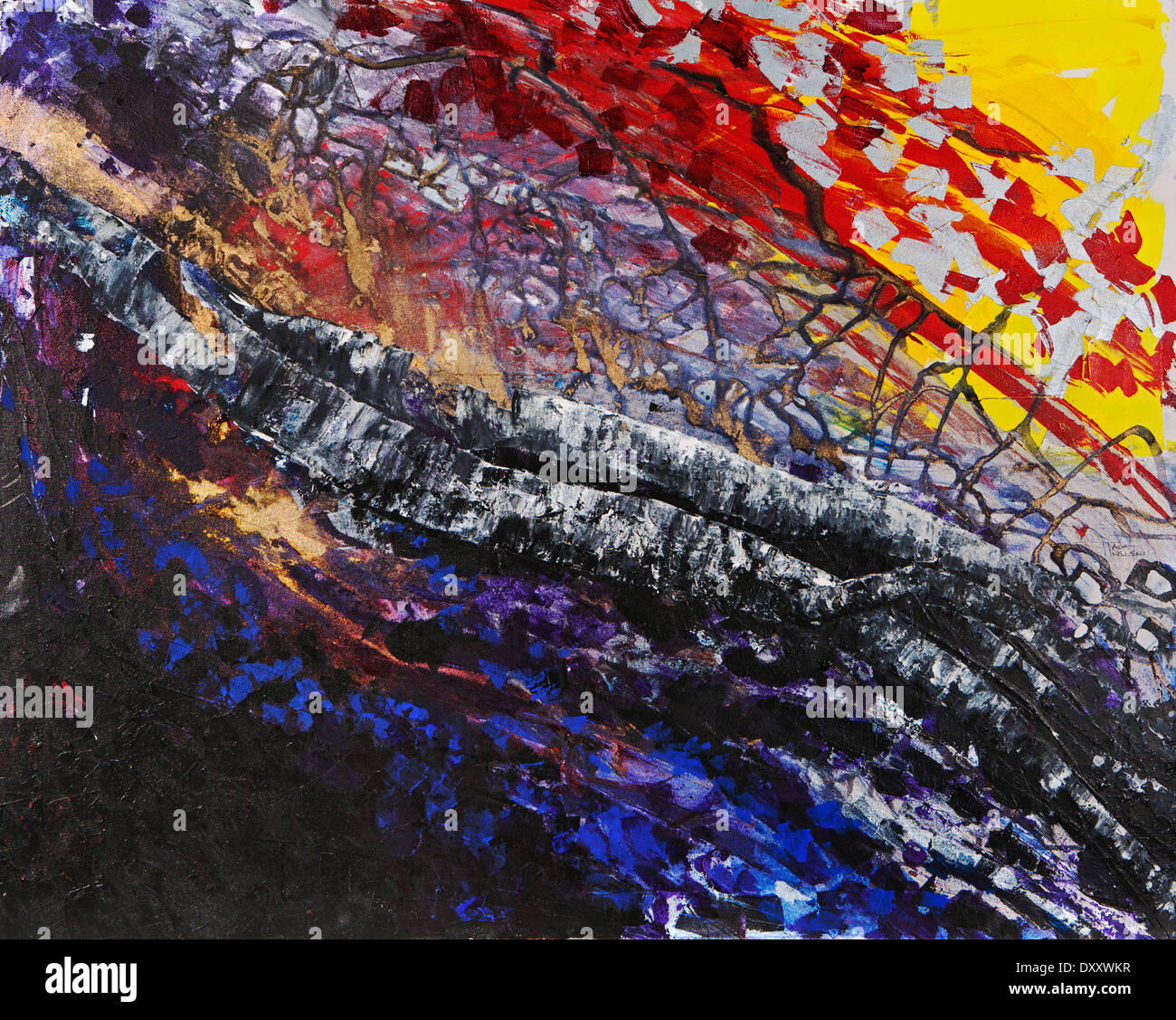 Colourful painting with texture Stock Photo - Alamy