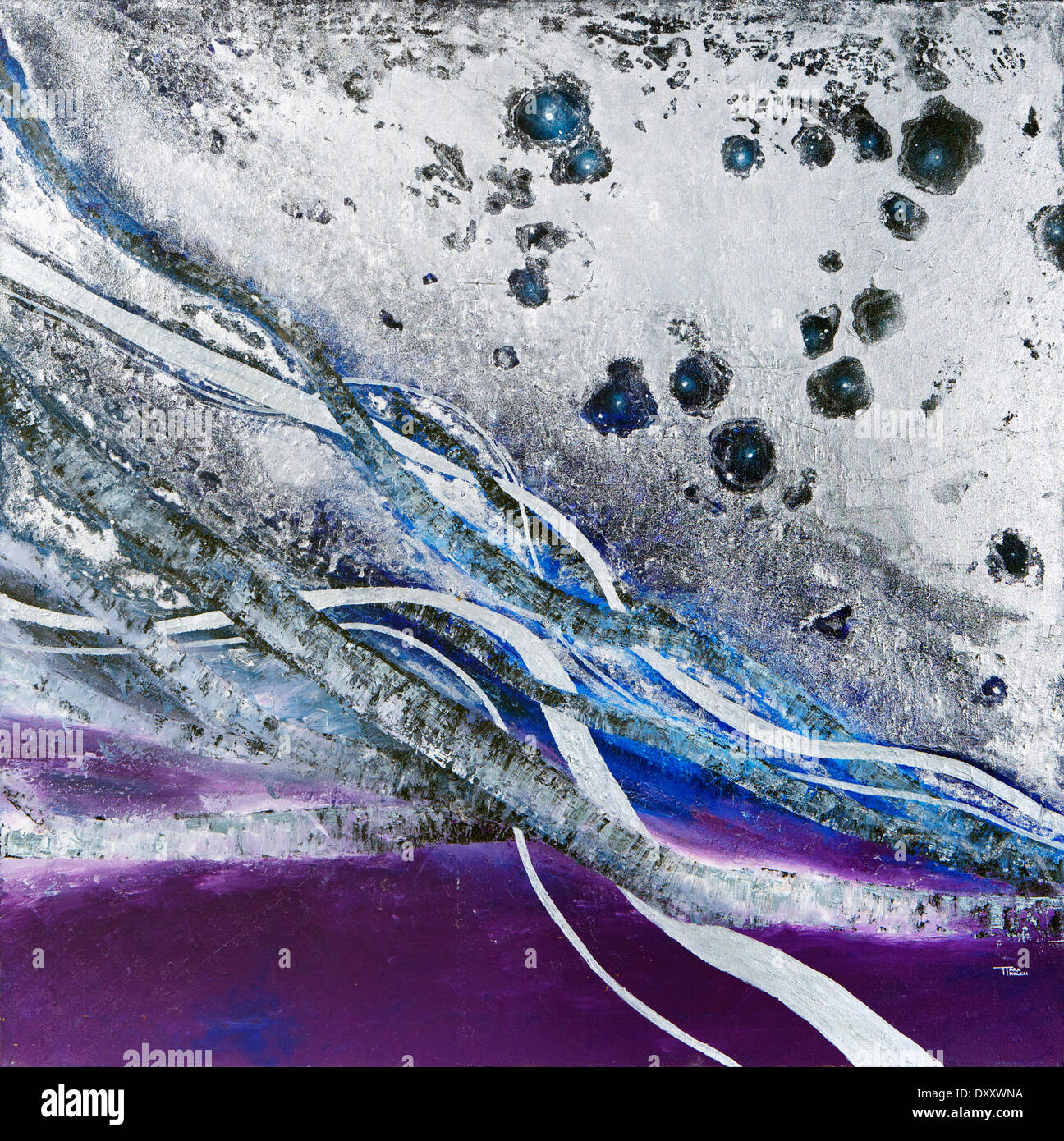 Painting with strands intertwined Stock Photo - Alamy