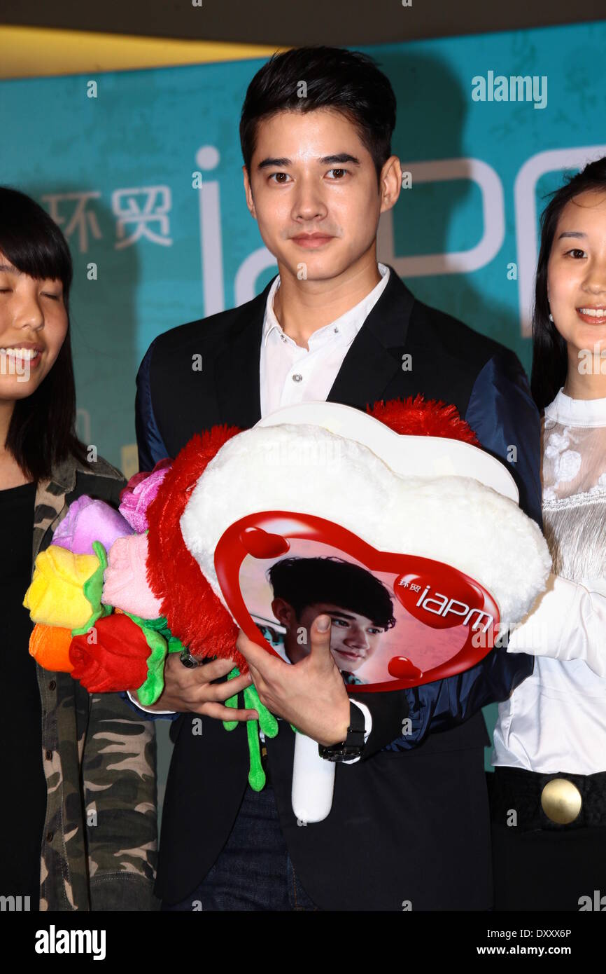 Shanghai, China. 28th Mar, 2014. Thai actor Mario Maurer meets fans in ...