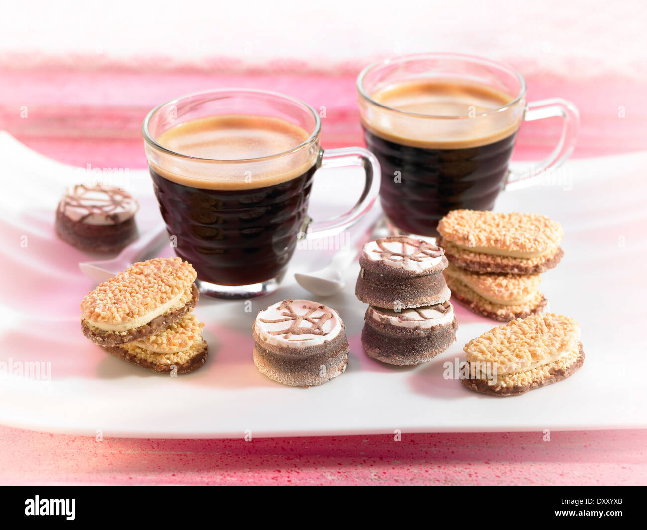 Coffee and biscuits Stock Photo - Alamy