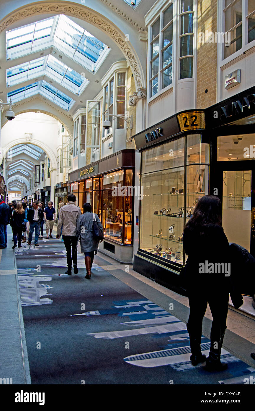 Interior of the Burlington Arcade, Piccadilly, City of Westminster ...