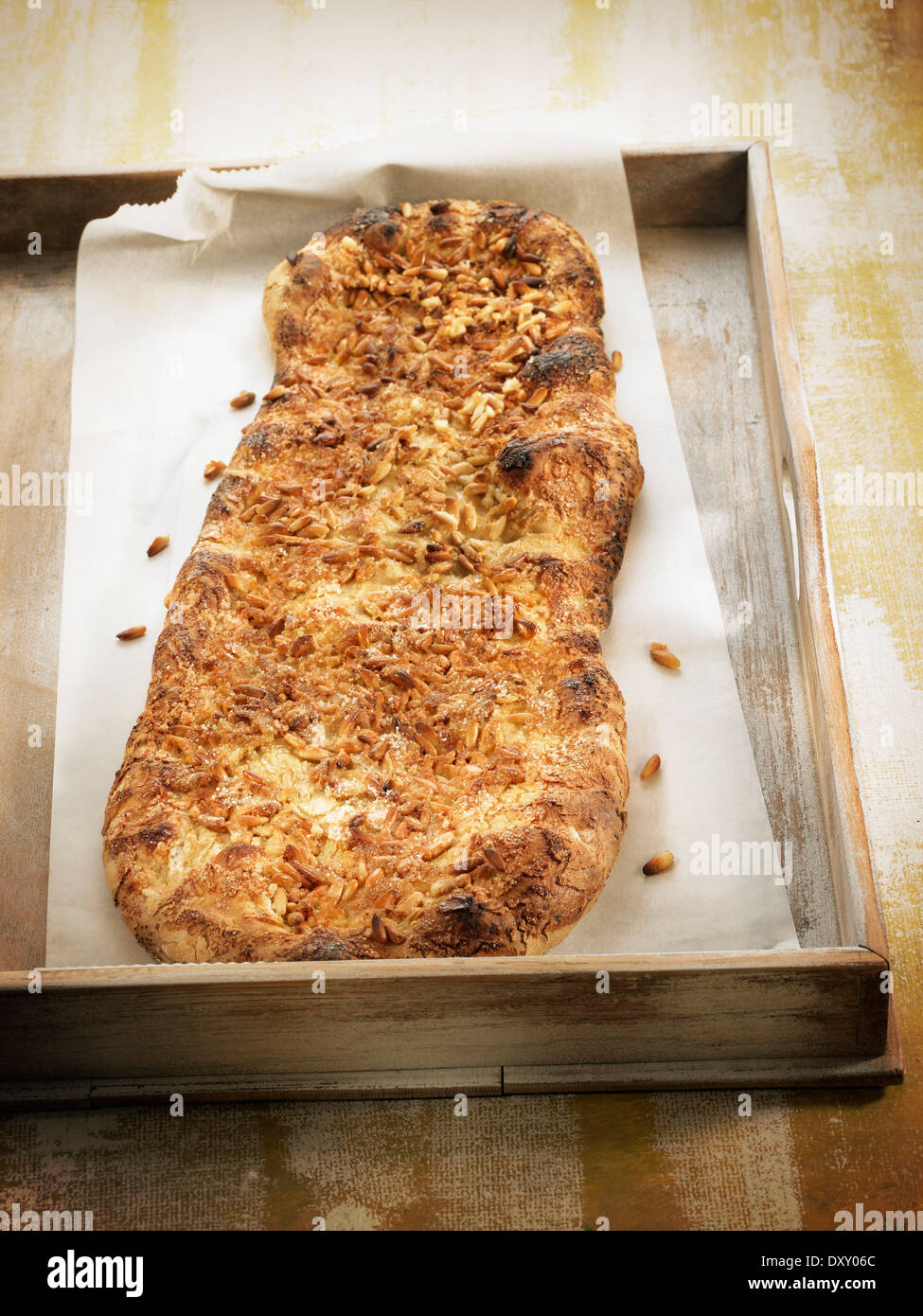 Pine nut bread Stock Photo - Alamy