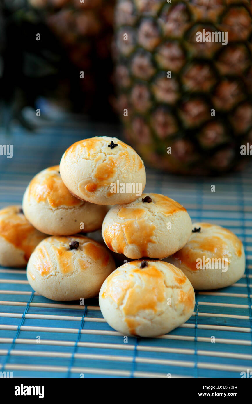 Shortbread cookies with pineapple filling Stock Photo - Alamy