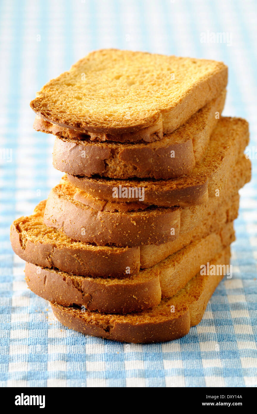 Pile of Biscottes Stock Photo - Alamy