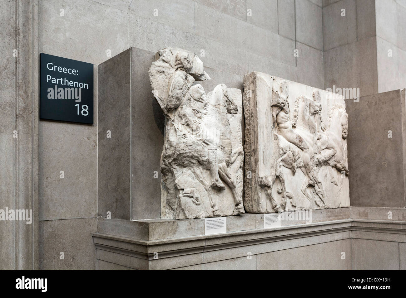 British Museum Elgin Marbles Greek Parthenon Metopes Stock Photo - Alamy