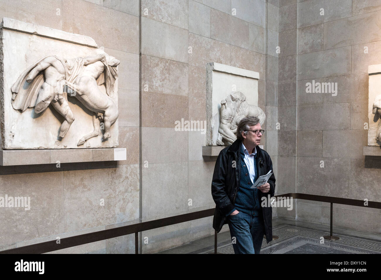 British Museum Elgin Marbles Greek Parthenon Metopes Stock Photo - Alamy