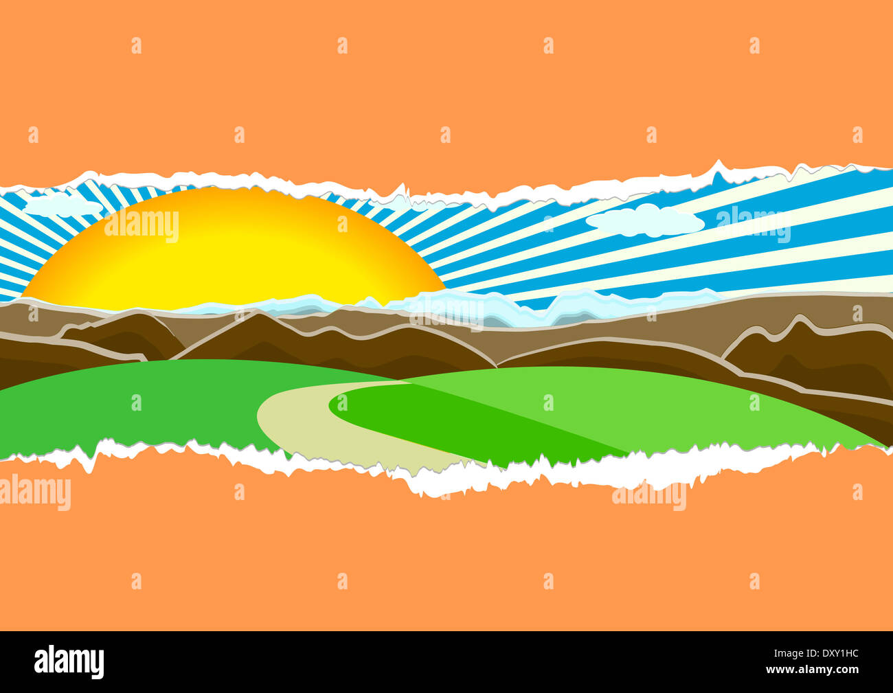 Vector nature concept; clip-art Stock Photo - Alamy