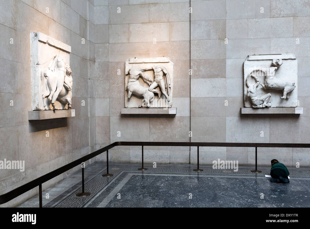 A schoolgirl design the marble metopes of the Parthenon. British Museum ...